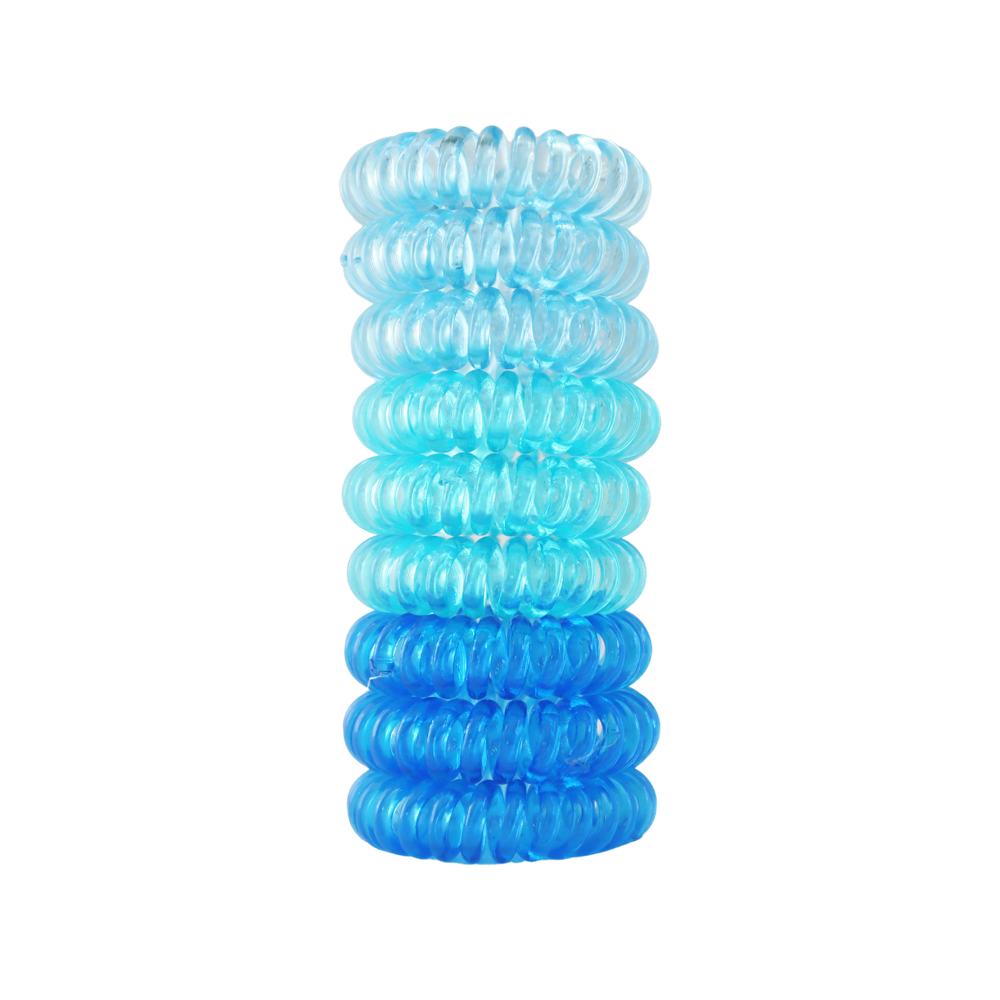 Twist Lock Hair Coil - Blue GRADIENT 9 Pcs Set