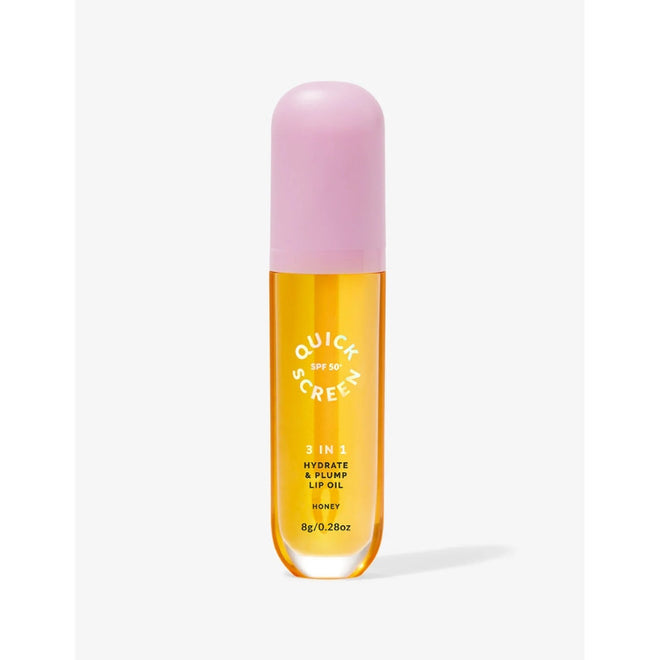 The Quick Screen SPF50 3 in 1 Hydrate & Plump Honey Lip Oil